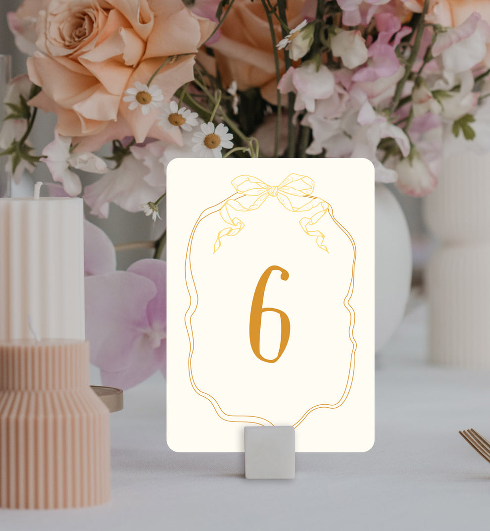 Ribbon Table Number Set – State of Elliott